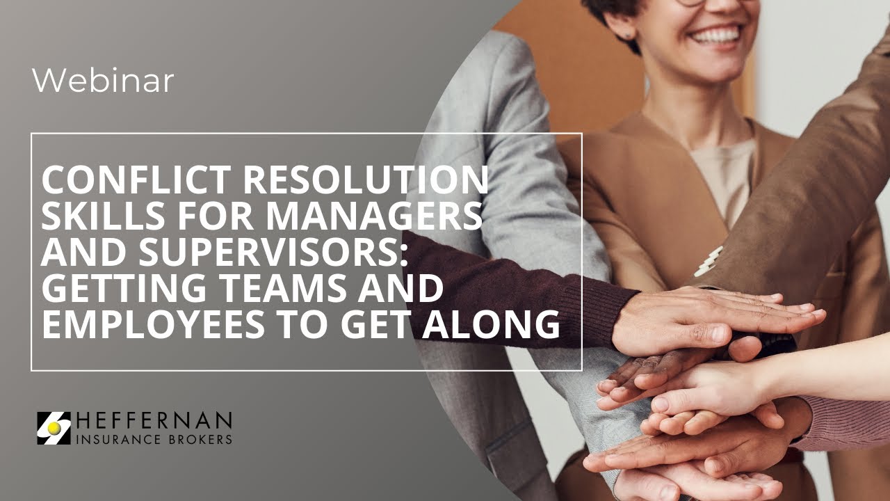 Conflict Resolution Skills for Managers and Supervisors Getting Teams ...